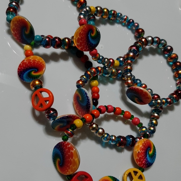 Jewelry | Tie Dye Bracelet Stack | Poshmark